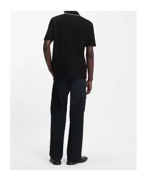 Hugo Boss Contrast Trim Short-sleeved Polo Shirt - Black