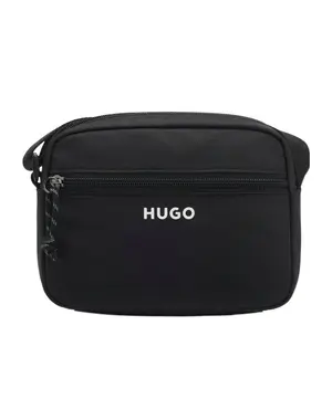 Hugo Boss Zippered Shoulder Bag - Black