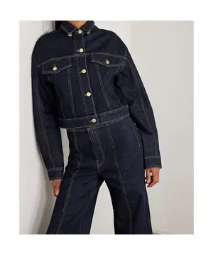 Ulla Johnson Cape Buttoned Denim Jacket