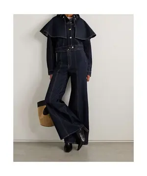 Ulla Johnson Cape Buttoned Denim Jacket