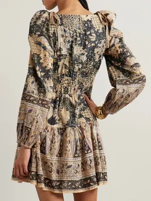 Ulla Johnson Anika Printed Cotton-blend Voile Mini Dress