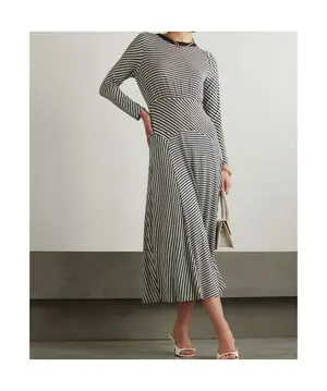 Rixo Striped Long Sleeve Dress