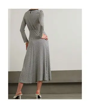Rixo Striped Long Sleeve Dress