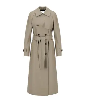 Harris Wharf London Long Raglan Trench Coat