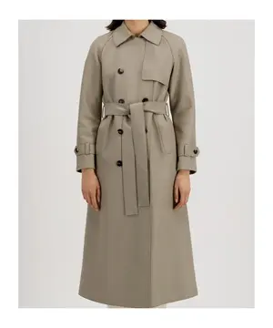 Harris Wharf London Long Raglan Trench Coat