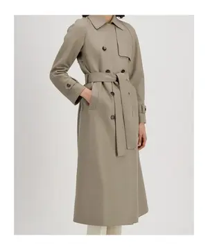 Harris Wharf London Long Raglan Trench Coat