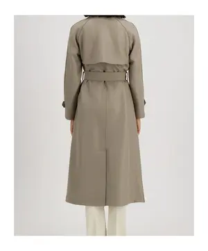Harris Wharf London Long Raglan Trench Coat