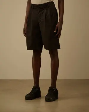 C.P. COMPANY Pleated Tailored Shorts - Black