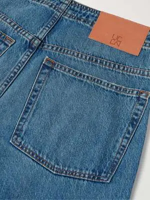 Ulla Johnson Bianca Paneled High-rise Wide-leg Jeans - Blue