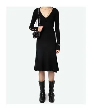 Zadig&Voltaire Ginza Knit Midi Skirt With Openwork Details
