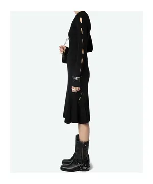 Zadig&Voltaire Ginza Knit Midi Skirt With Openwork Details
