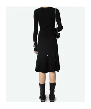 Zadig&Voltaire Ginza Knit Midi Skirt With Openwork Details
