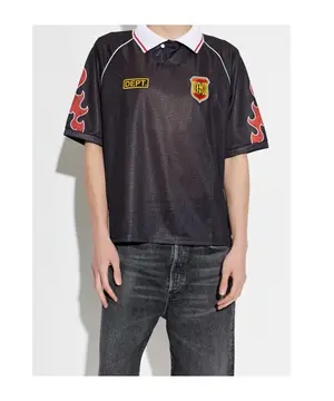 GALLERY DEPT. Flame Sleeved Patch Polo Shirt