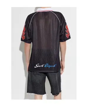 GALLERY DEPT. Flame Sleeved Patch Polo Shirt