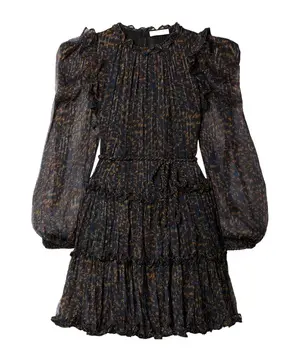 Ulla Johnson Long-sleeved Printed Dress - Black
