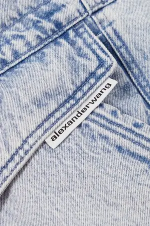 Alexander Wang Oversized Padded Denim Parka With Removable Hood