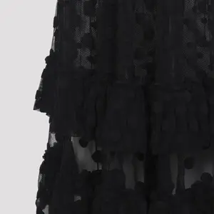 Dries Van Noten V-neck Sleeveless Dress With Layered Skirt - Black