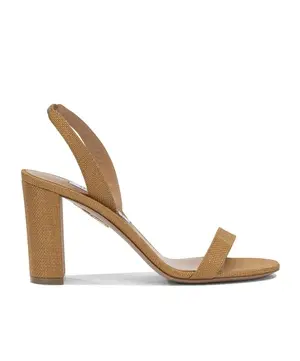 AQUAZZURA So Nude Block Sandals - Brown