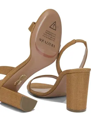 AQUAZZURA So Nude Block Sandals - Brown