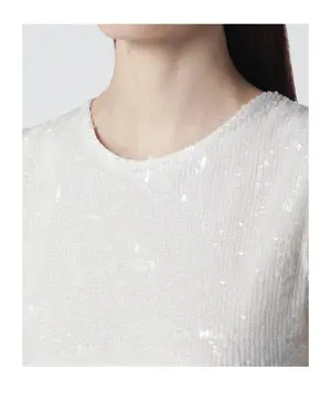 P.a.r.o.s.h Sleeveless Sequined Crewneck Top