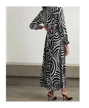 Rixo Maddison Printed Voile Midi Shirt Dress