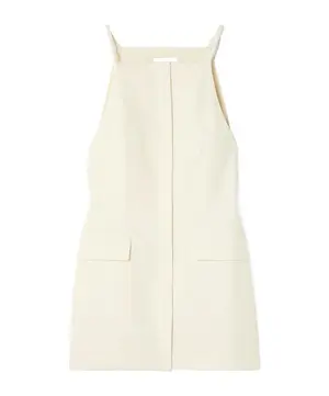 ST. AGNI Sleeveless Twill Mini Dress - Offwhite