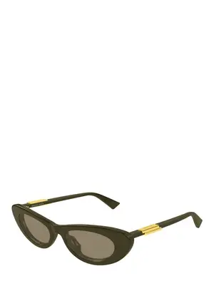 Bottega Veneta Cat Eye Frame Sunglasses - Green