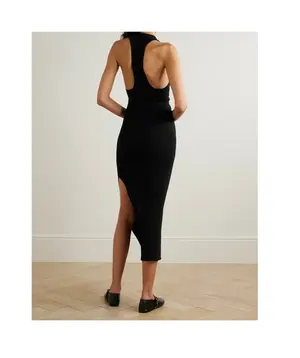 ST. AGNI Sleeveless Knit Maxi Dress With Slit