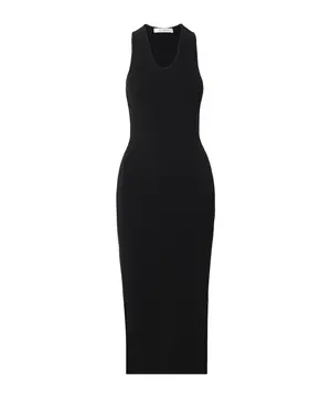 ST. AGNI Sleeveless Knit Maxi Dress With Slit - Black