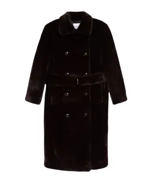 STAND STUDIO Double-breasted Coat - Black