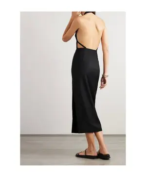 ST. AGNI Sleeveless Asymmetrical Open Back Dress
