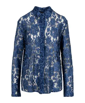 Federica Tosi Sheer Floral Lace Shirt