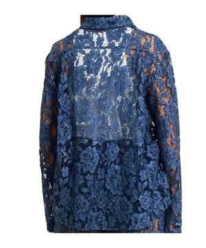 Federica Tosi Sheer Floral Lace Shirt