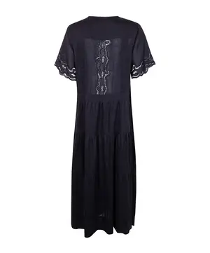 Seventy Tassel Lace Tiered Maxi Dress