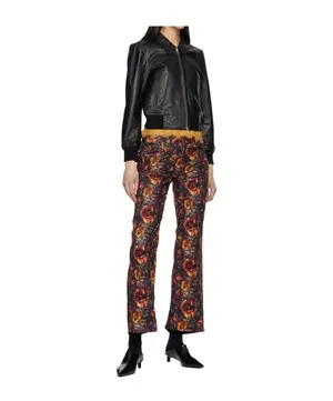 R13 Joan Flared Cropped Jeans - Black
