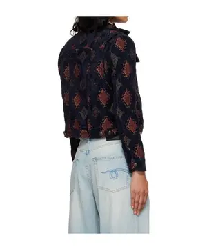 R13 Relaxed Jacquard Trucker Jacket