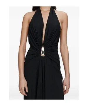 Christopher Esber Pendant Ruched Maxi Dress