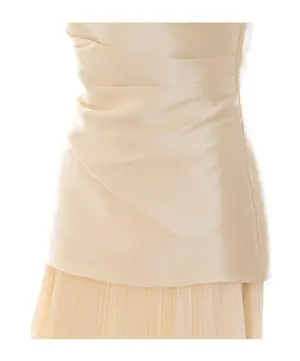 Solace Claudette Strapless Pleated Maxi Dress