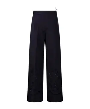 FORTE_FORTE Embroidered Wide-leg Pants