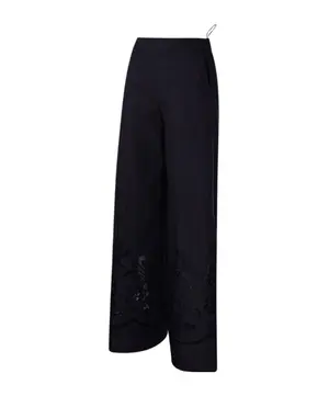 FORTE_FORTE Embroidered Wide-leg Pants