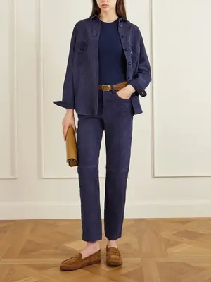 BLAZÉ MILANO Paso Patchwork Casual Pants - Navy Blue