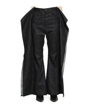 Junya Watanabe Floral Jacquard Wide Leg Trousers