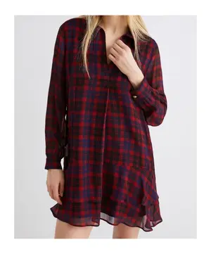 Marella Georgette Ruffled Shirt Dress