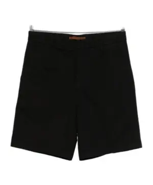 Zegna Flat-front Belt Loop Shorts - Black