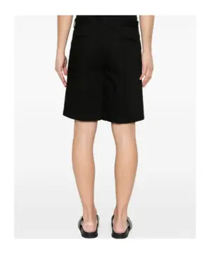 Zegna Flat-front Belt Loop Shorts - Black