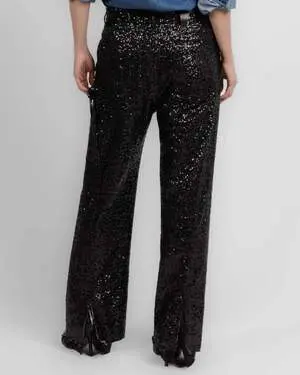 DARKPARK Sequin Wide-leg Jeans