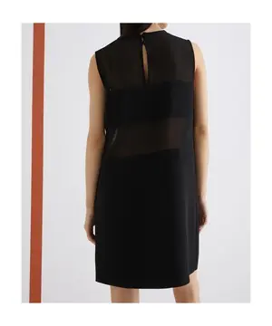 Marella Sleeveless Flared Bi-material Dress