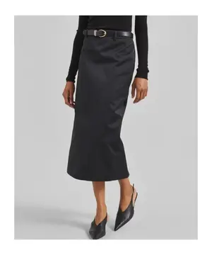 THE FRANKIE SHOP Belted Midi Skirt