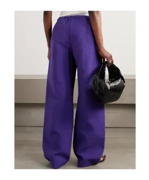 Tory Burch Wide-leg Pants With Drawstring Waist - Blue