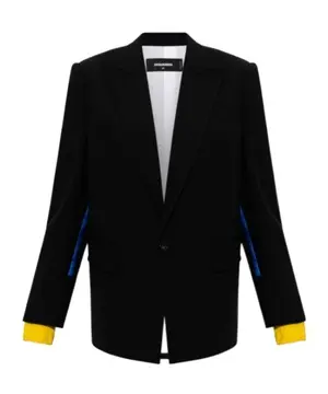 Dsquared2 Single-breasted Blazer With Contrast Cuffs